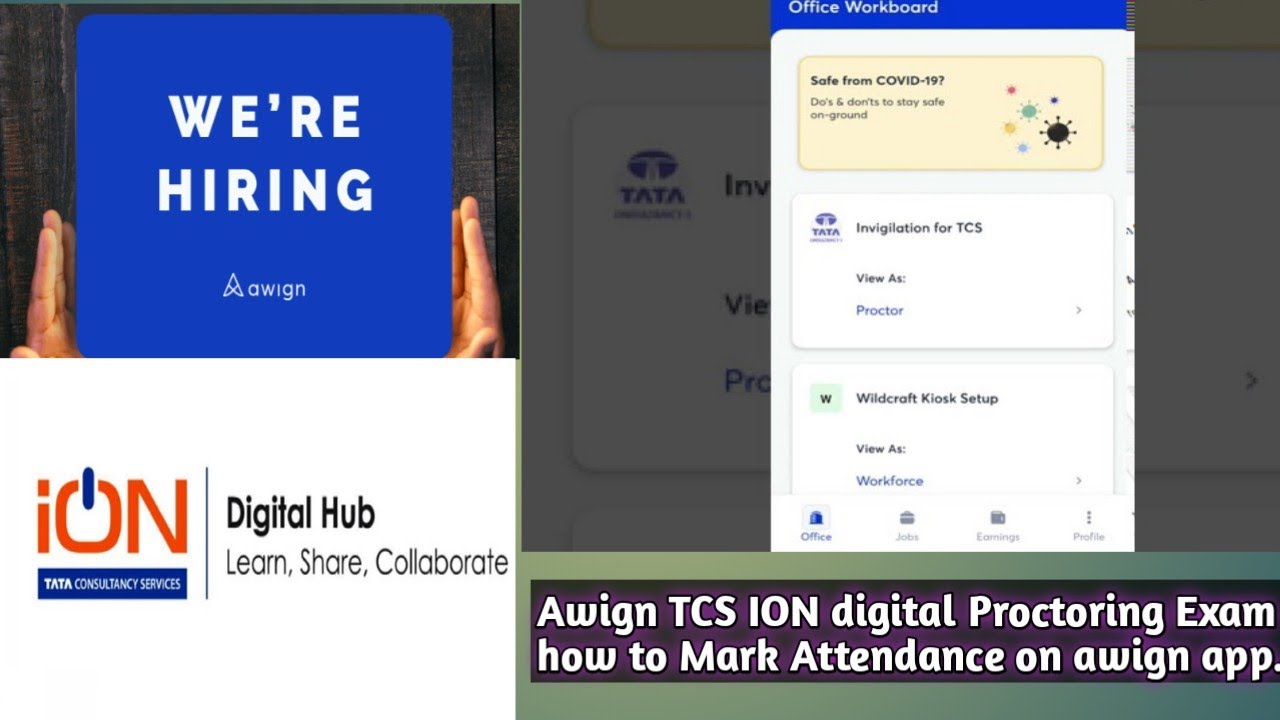 Awign TCS Proctoring || how to fill attendance on awign apps || TCS ION ...