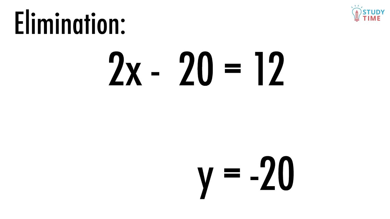 Simultaneous Equations (6/7) | Algebra - NCEA Level 1 Maths | StudyTime NZ - YouTube