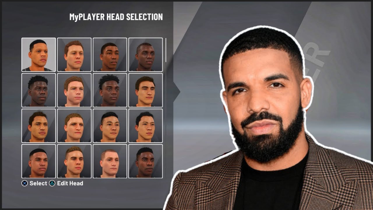 How to Make Your Myplayer EXACTLY Like Drake NBA 2K20 I Drake Face ...