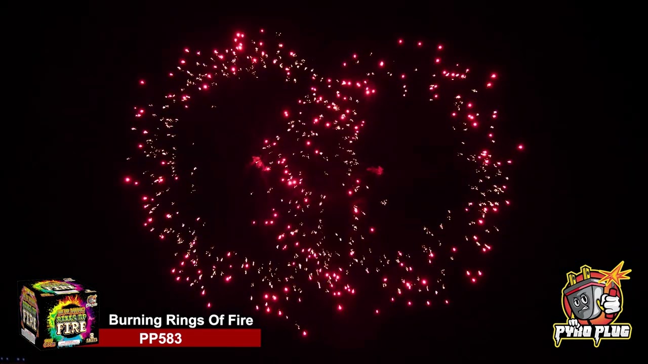 Burning Rings Of Fire Firework 500g Cake By Pyro Plug Fireworks PP583 ...