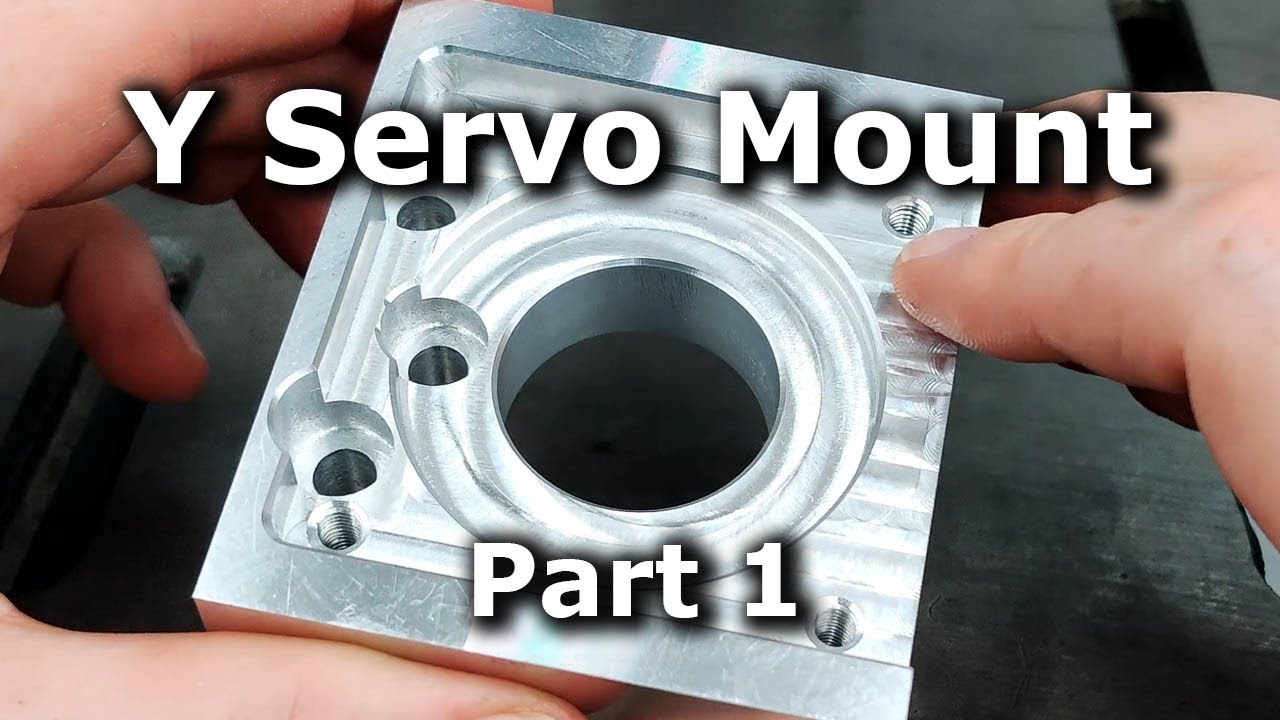 CNC machining a Y axes servo motor mount - YouTube