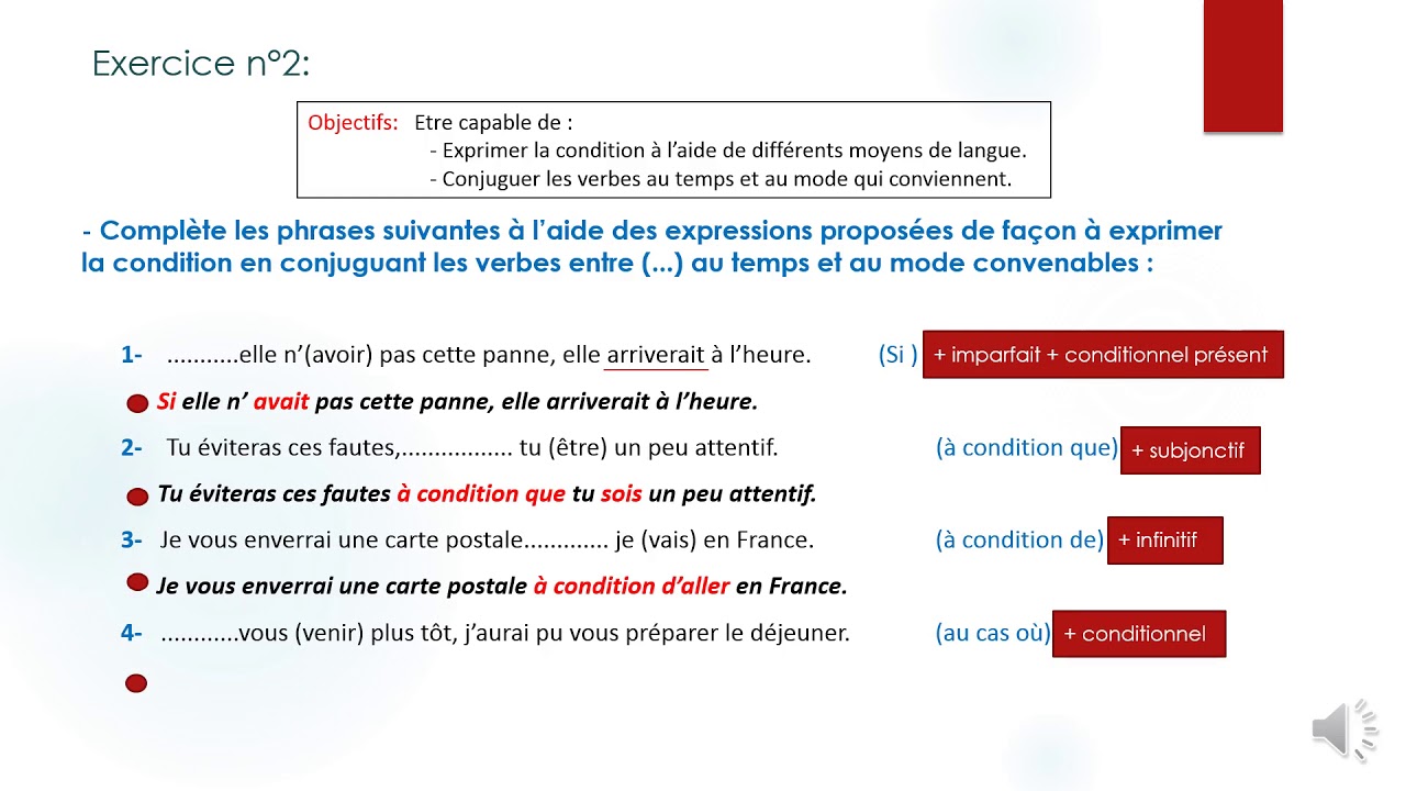 Exercices et corrections de l'expression de condition - YouTube