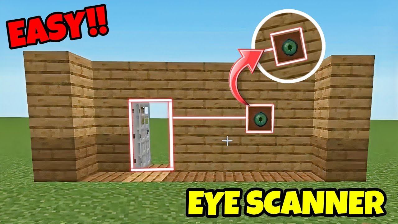 How to make a Eye scanner door in Minecraft !! EASY !! - YouTube