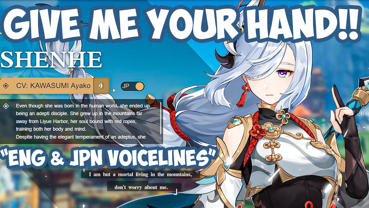 [[ ENG | JPN ]] SHENHE Voicelines Genshin Impact 2.4 - YouTube