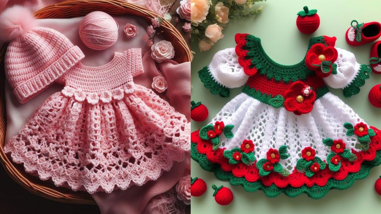 MOST POPULAR EASY TO MAKE HANDWORK CROCHET BABY GIRLS FROCK FREE ...