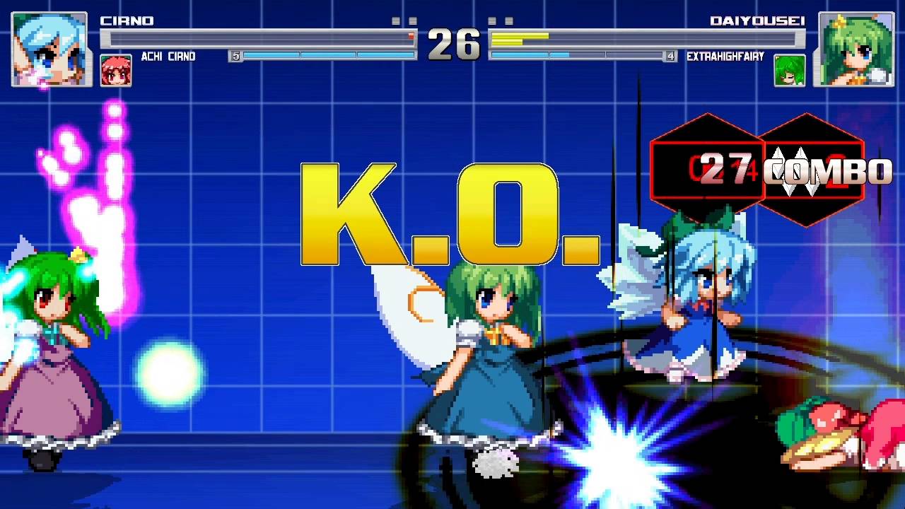 Cirno and Achi Cirno VS Daiyousei and EXHF (MUGEN) - YouTube