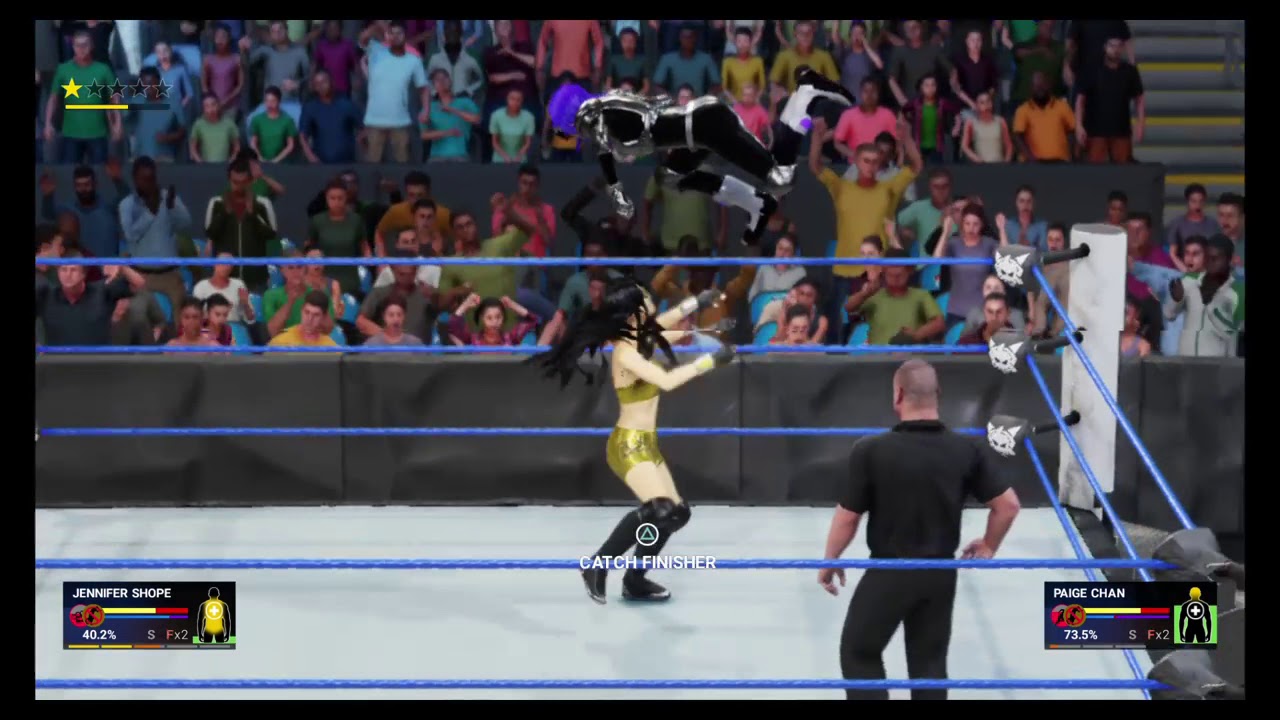 WWE 2K19 - Paige Chan (Girls vs. Aliens) Vs. Jennifer Shope (Supernoobs ...