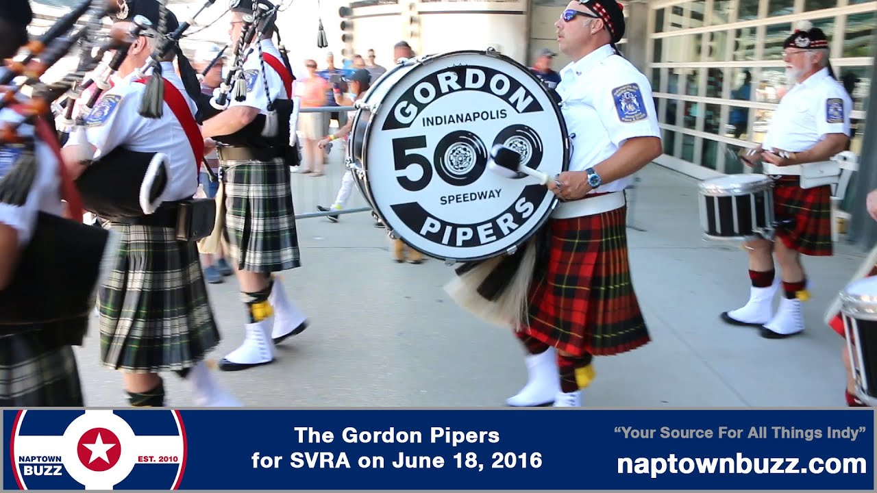 The Gordon Pipers at SVRA Indy 2016 - YouTube