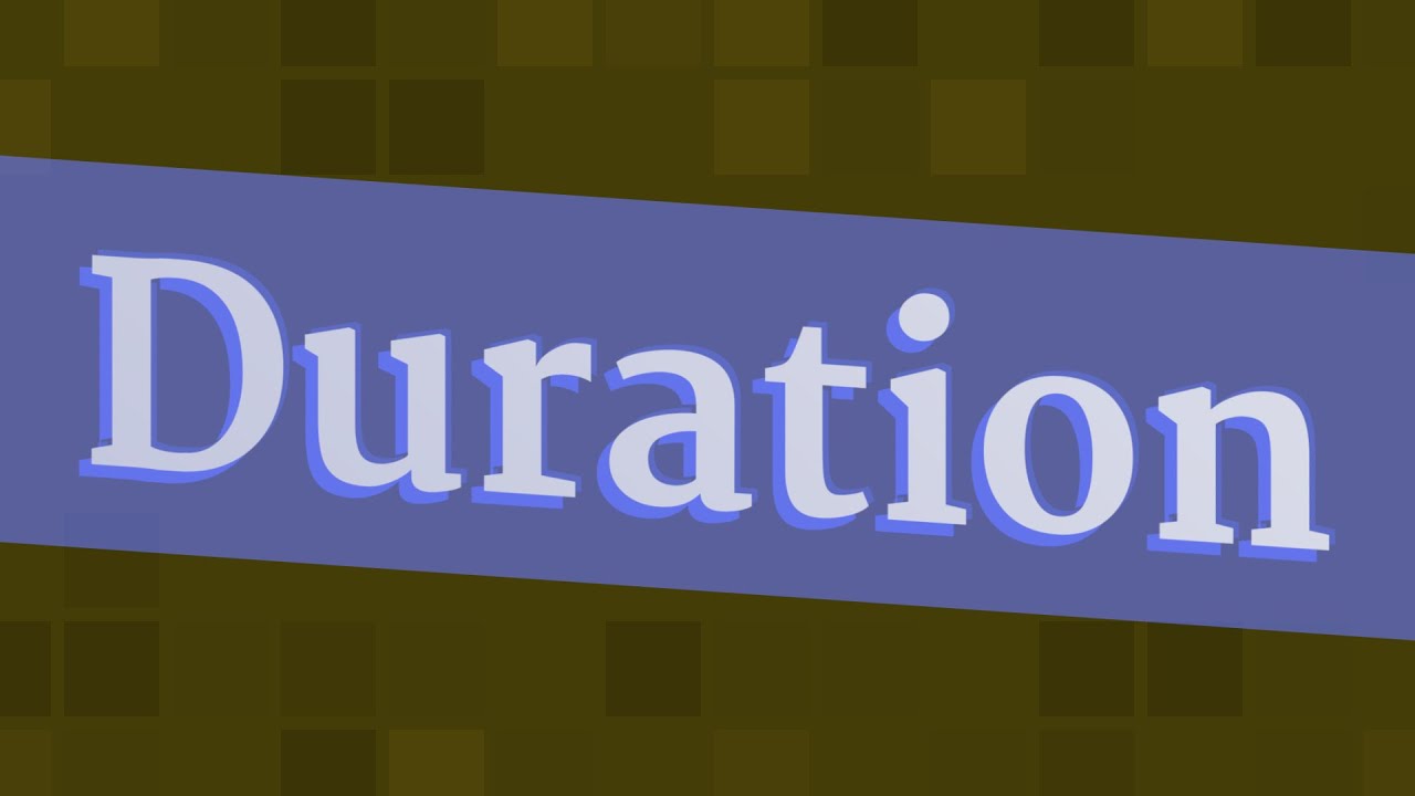 DURATION pronunciation • How to pronounce DURATION - YouTube