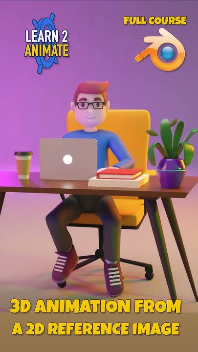 3D Animation Course #shorts Blender 3.1 Beginner Tutorial - Converting a 2D Illustration to 3D ...