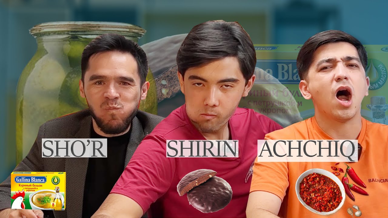 Eng shirin, shoʻr, achchiq mahsulotlar challenge! - YouTube