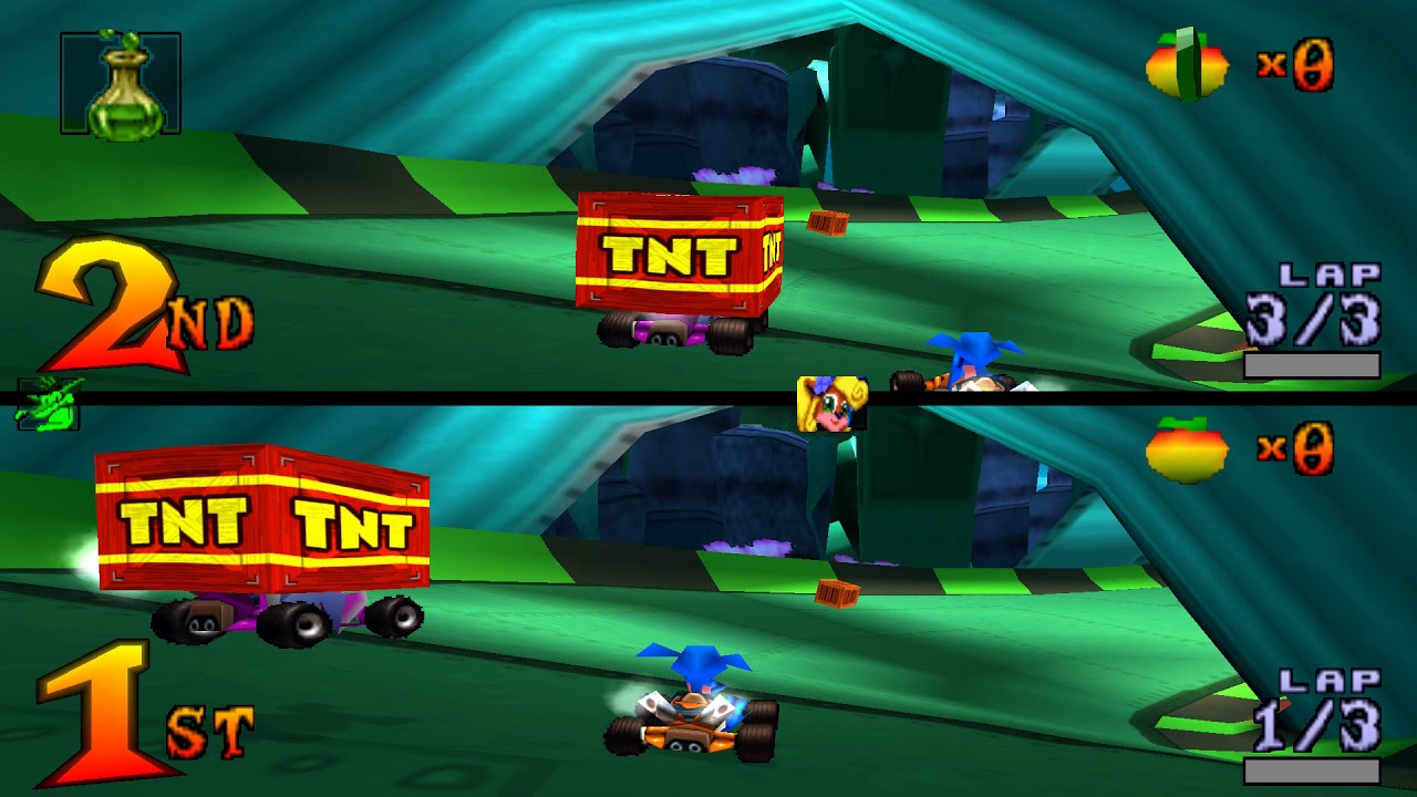 Crash Team Racing (CTR) Ripper Roo Boss as player 2 - YouTube