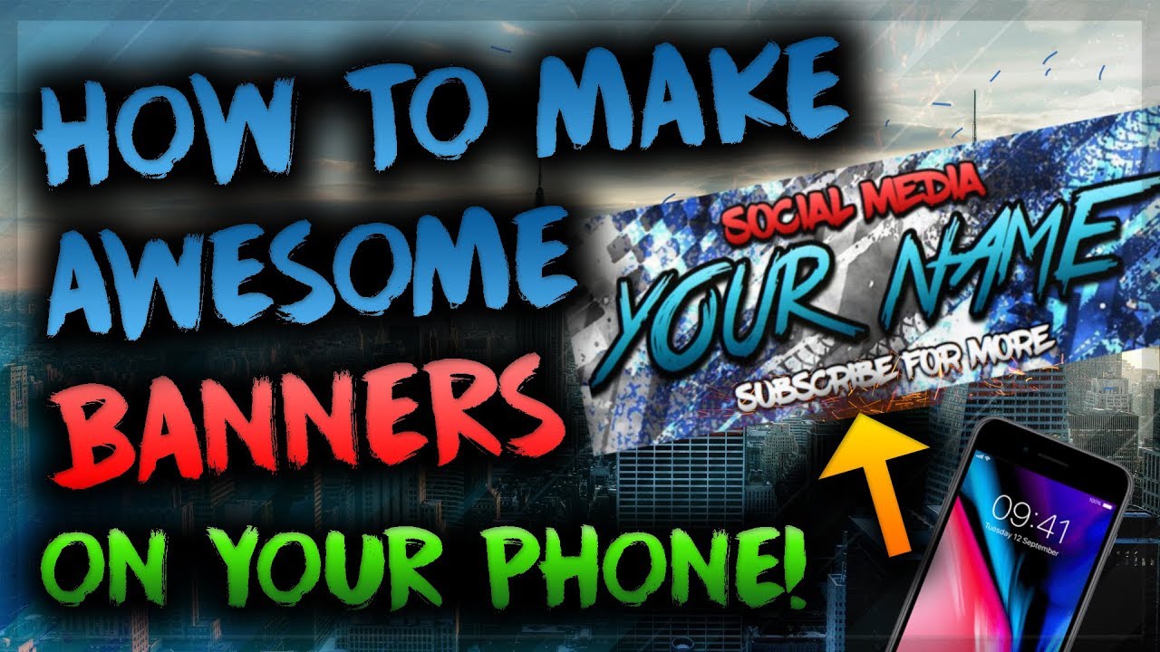 How To Design Your Own BANNER On Your Phone For FREE IOS Android YouTube How To Design Your Own BANNER On Your Phone For FREE IOS Android YouTube