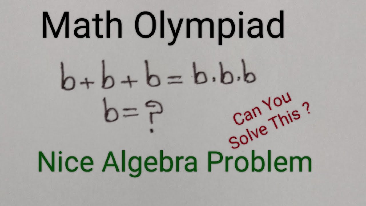 Germany//Can You Solve This ?//Math Olympiad Algebra Problem. - YouTube