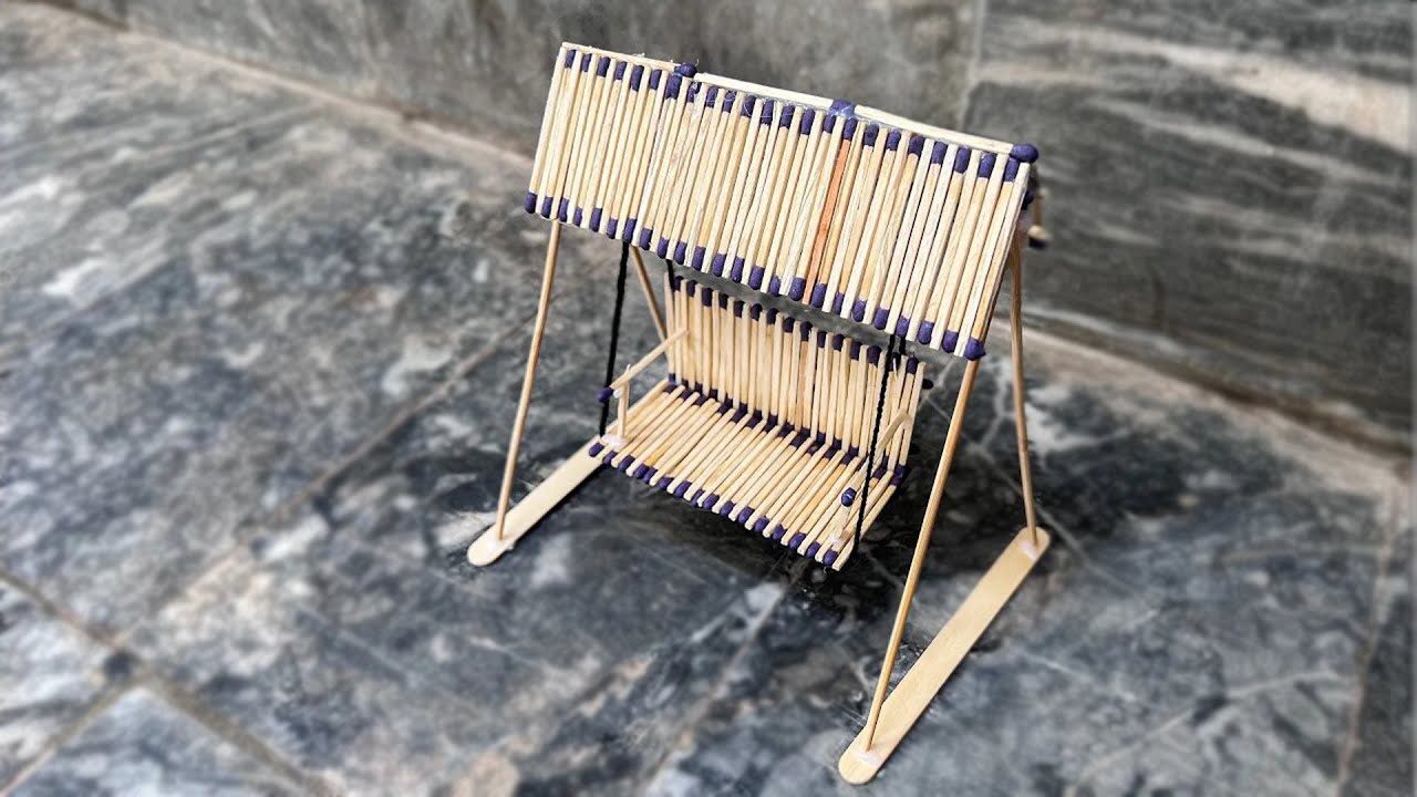 How to Make Matchstick Miniature Swing | Matchstick Art and Craft Ideas ...