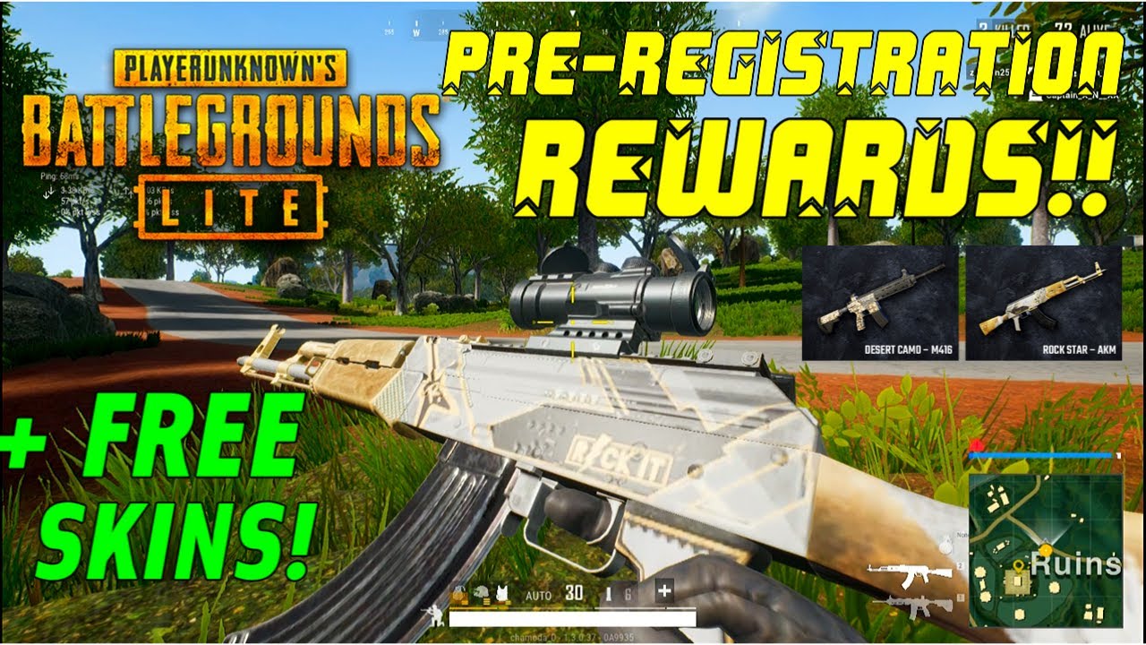 PUBG PC LITE | PRE-REGISTRATION REWARDS!! & HOW to REDEEM (FREE Skins ...