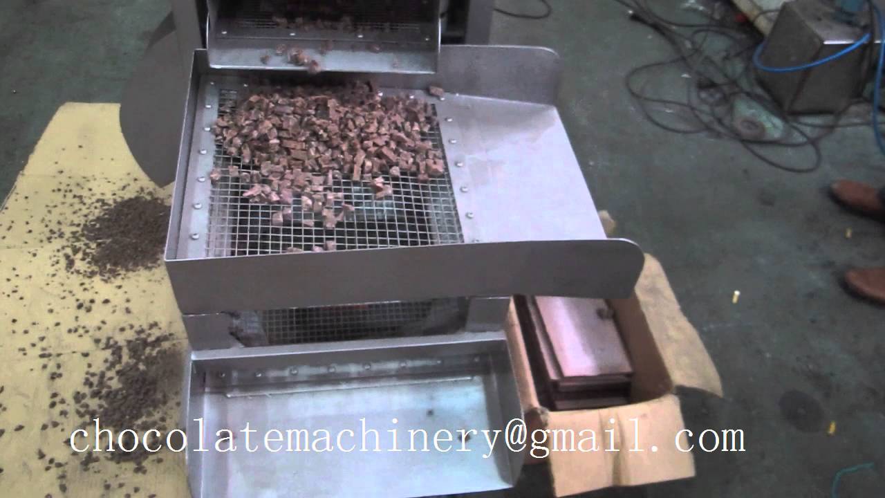 stone shape chocolate making machine, chocolate pebbles machine - YouTube