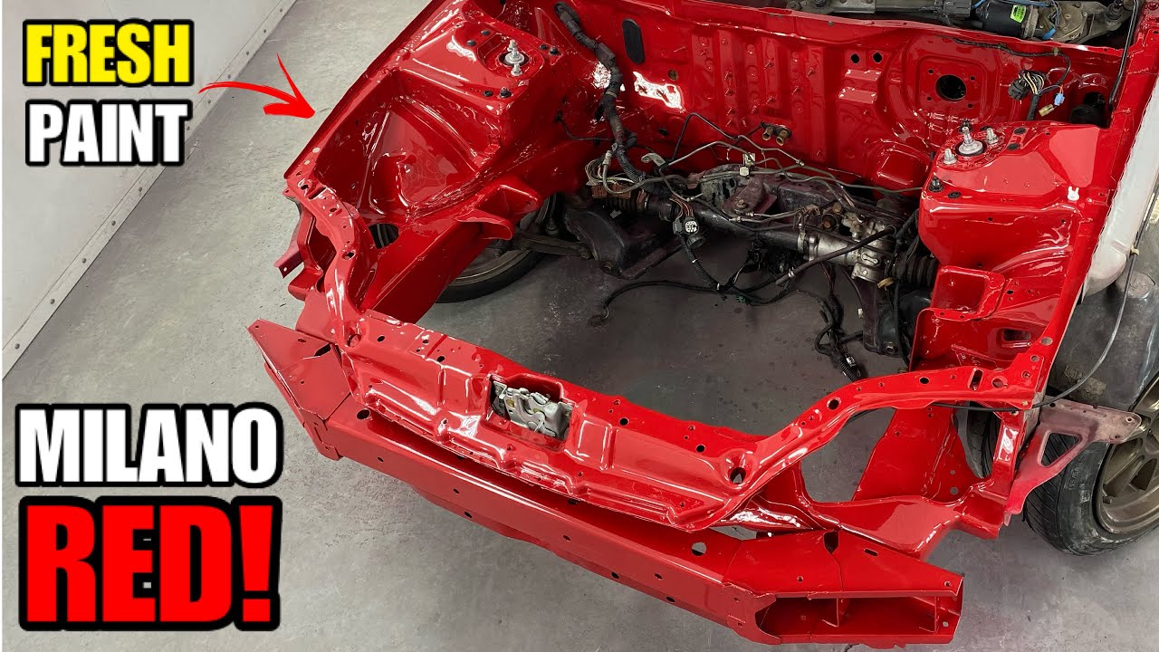 SHAWN'S EJ1 ENGINE BAY IS FRESHLY PAINTED IN OEM MILANO RED! - YouTube