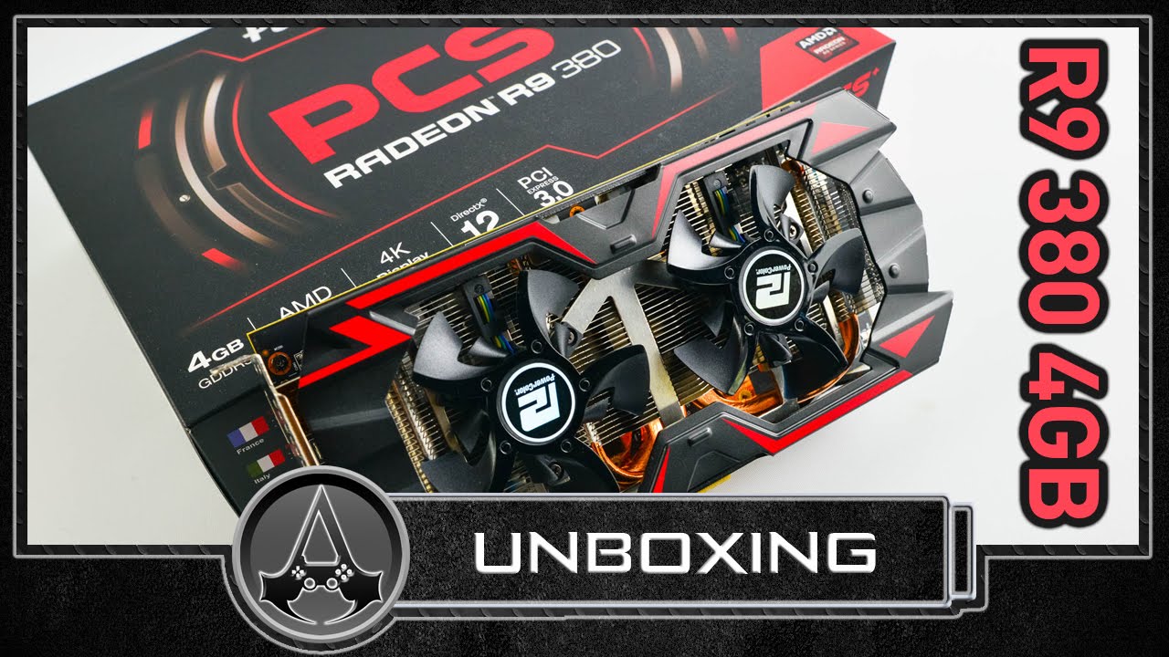 R9 380 4GB POWERCOLOR - UNBOXING - YouTube