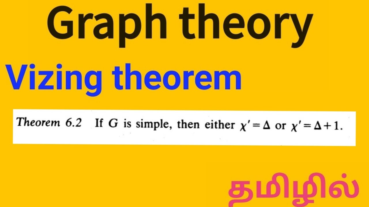 Vizing theorem | Graph theory | tamil explanation - YouTube