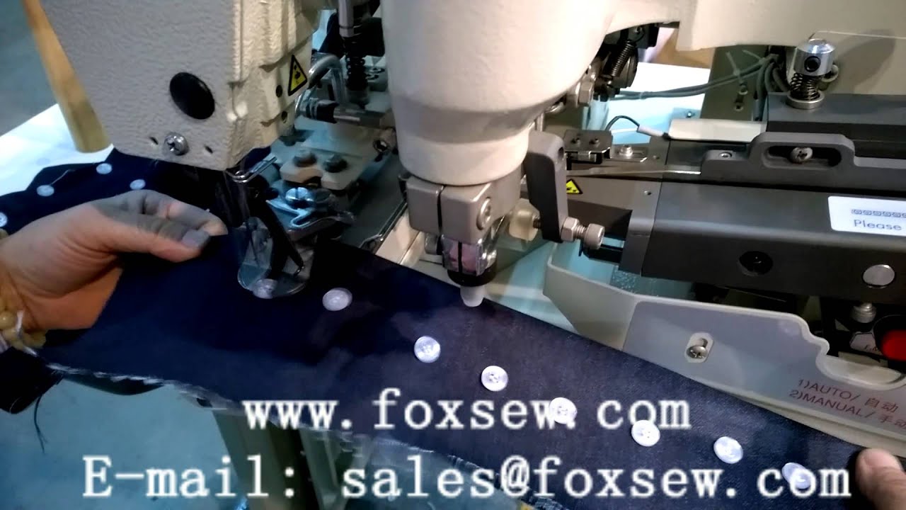 Automatic Feeding Button Sewing Machine - YouTube
