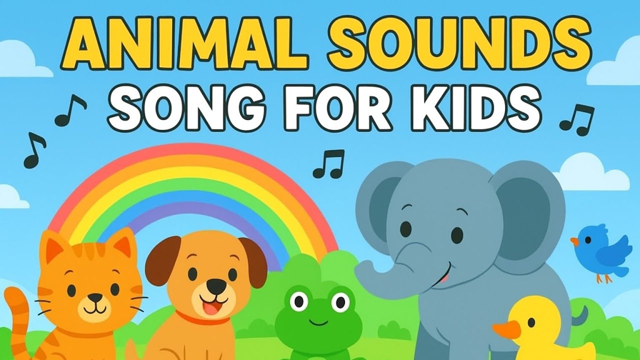 Animal Sounds Song for Kids 🎶 | Learn with Kitty, Doggy & Friends - YouTube