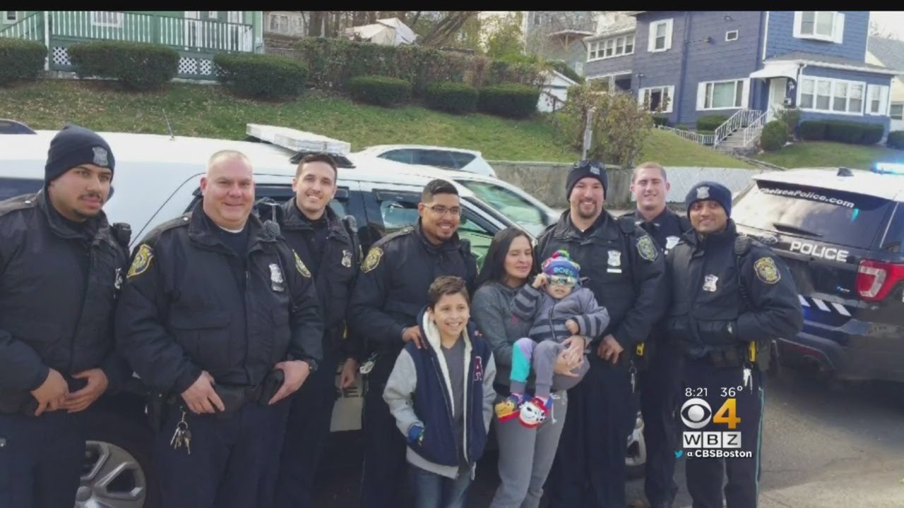 Chelsea Police Visit Two-Year-Old With Brain Cancer - YouTube