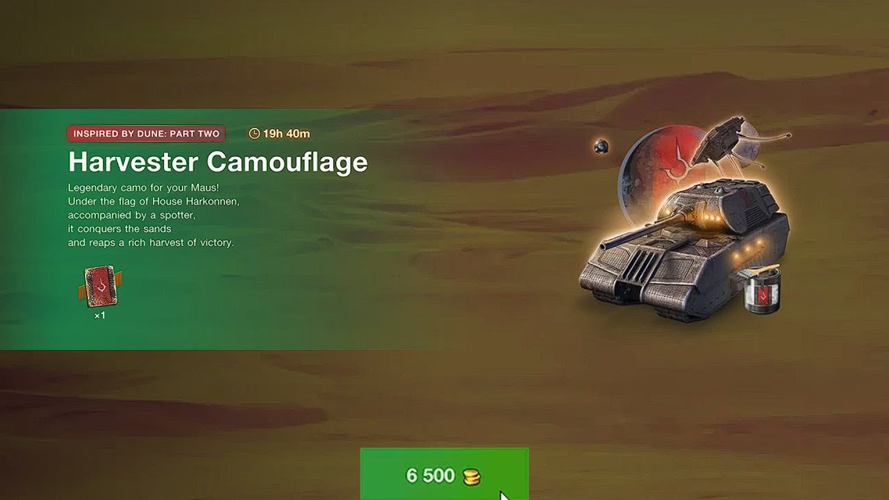 Im just buy New camo Maus Harvester Camouflage and Open 2x Dune ...