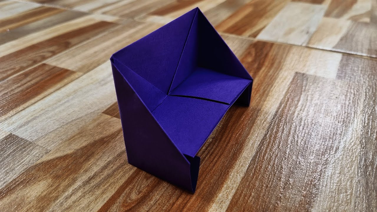 Chair Origami Instructions - Step by Step Easy - YouTube