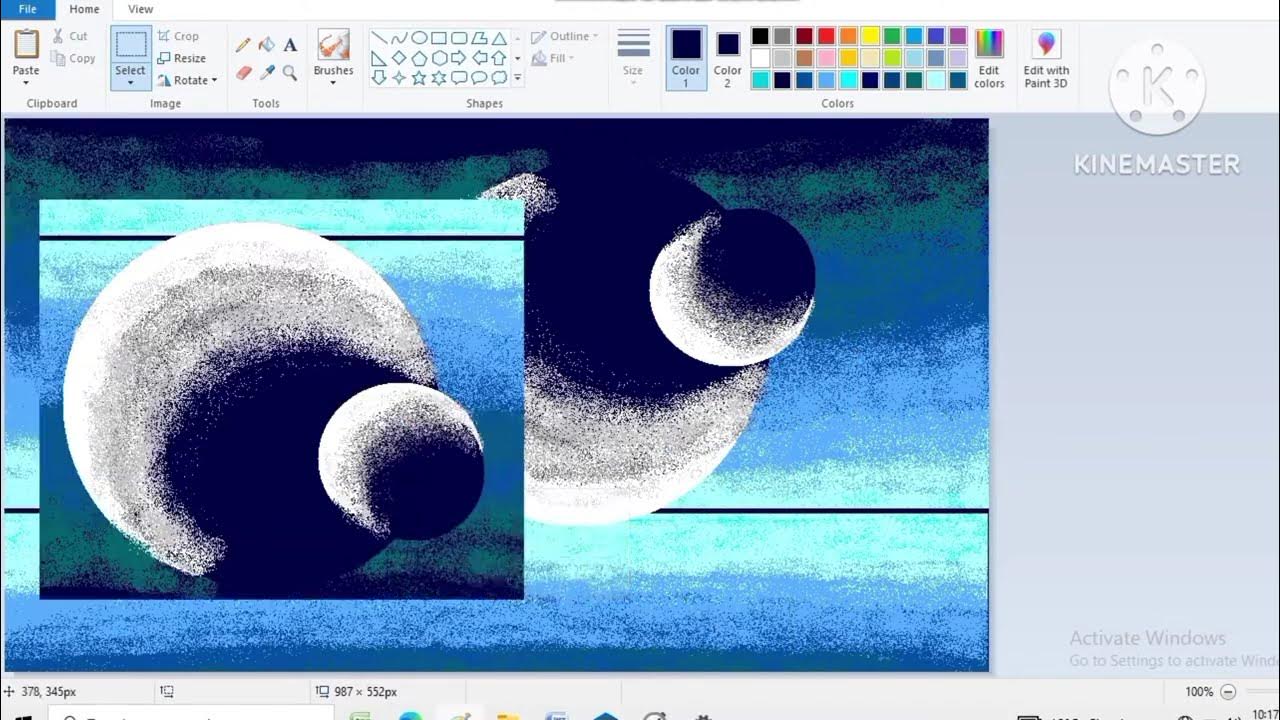 How to draw in ms paint|computer painting|scenery drawing in easy ways ...
