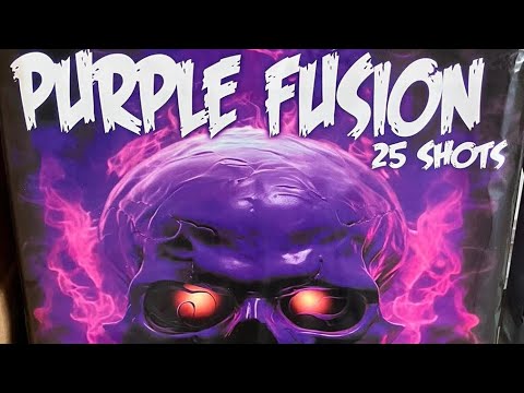 PURPLE FUSION 25 shot 3” BORE HITTER 🔥🔥💥 firework cake by 1%er - YouTube