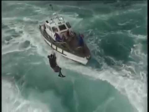 Shift change of French lighthouse keepers - YouTube