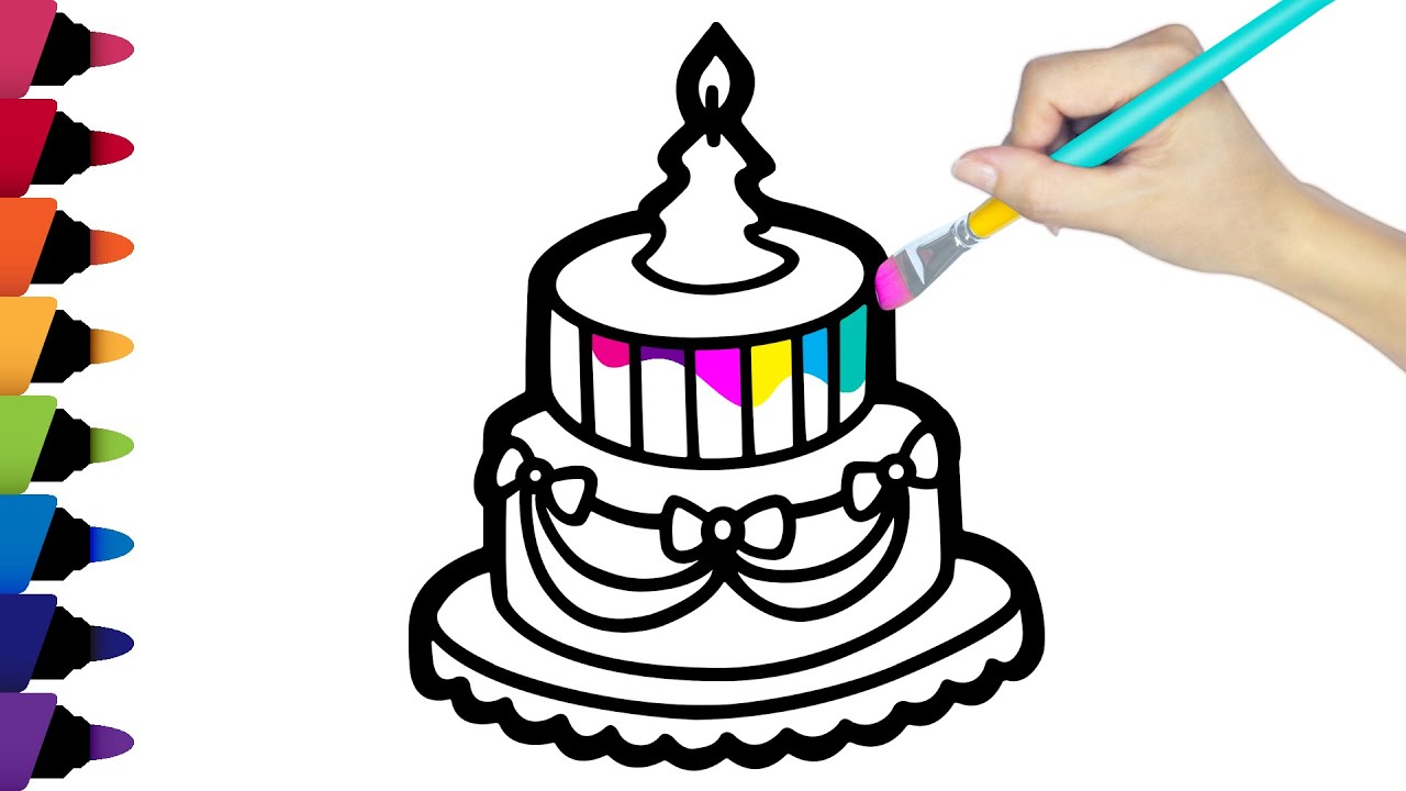 How to Draw a Christmas Cake 크리스마스케이크 그리기 Easy Drawings #menggambar # ...