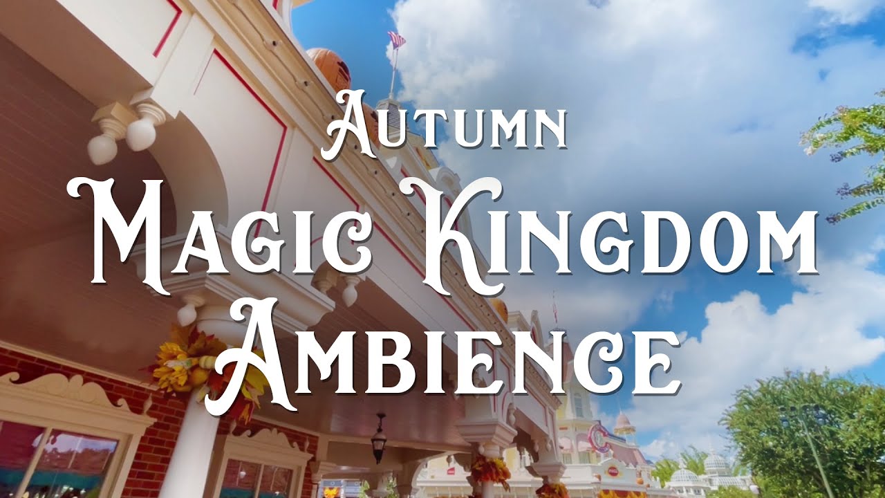 Disney Magic Kingdom Main Street USA 🍂 Fall Autumn Ambience (3 Hours ...