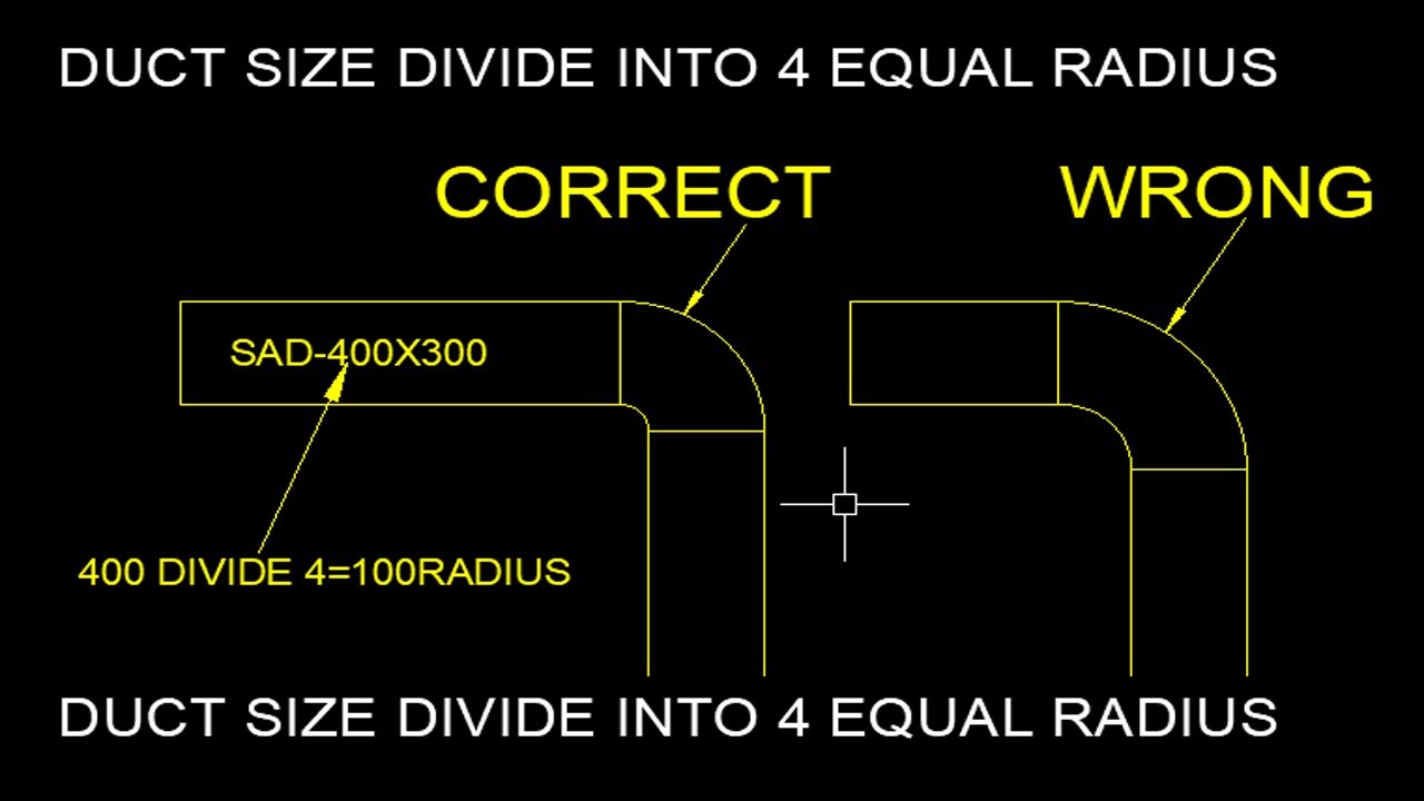 HOW TO CREATE 90° ELBOW FOR HVAC DRAWINGS CORRECT WAY-DRAWINGS SOLUTION ...