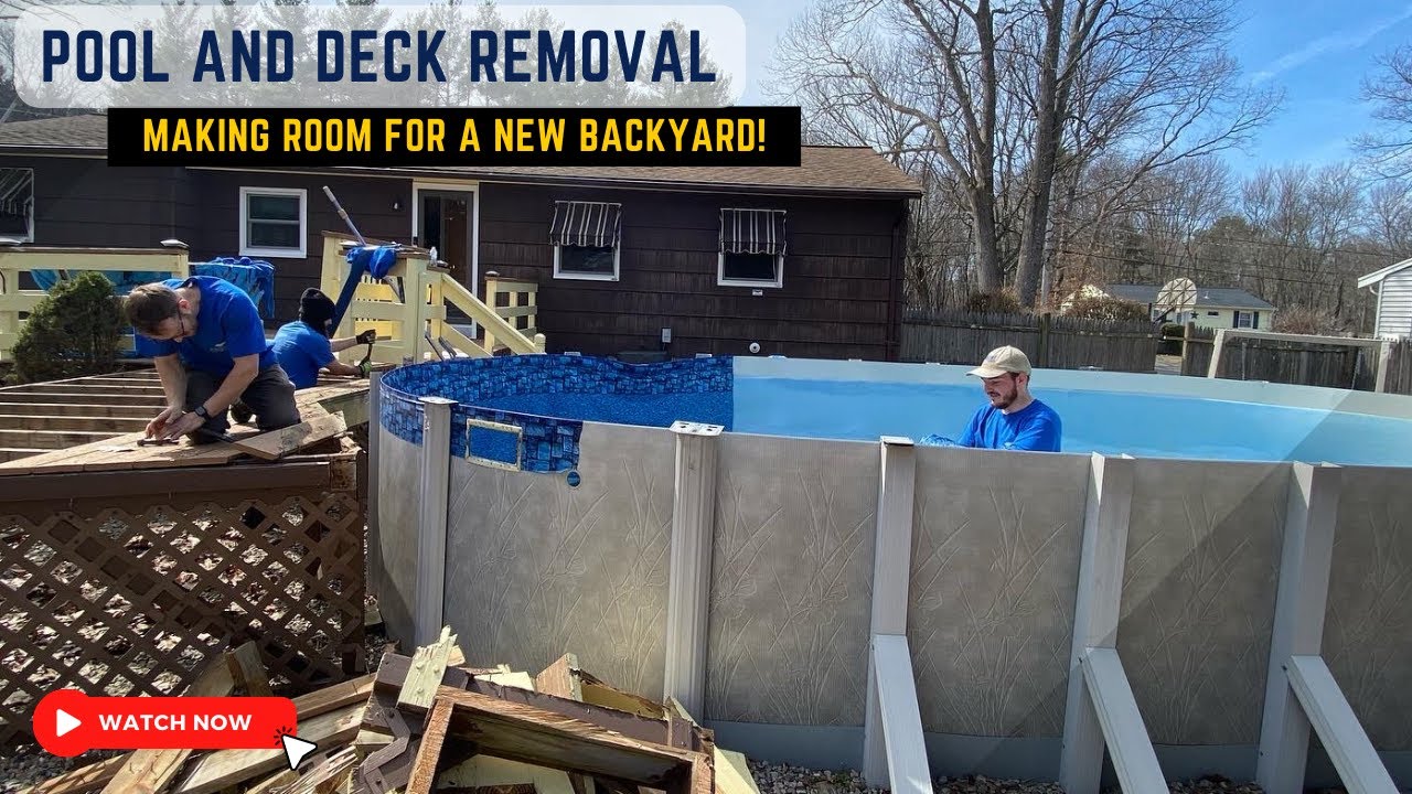 Above ground pool demo project - YouTube