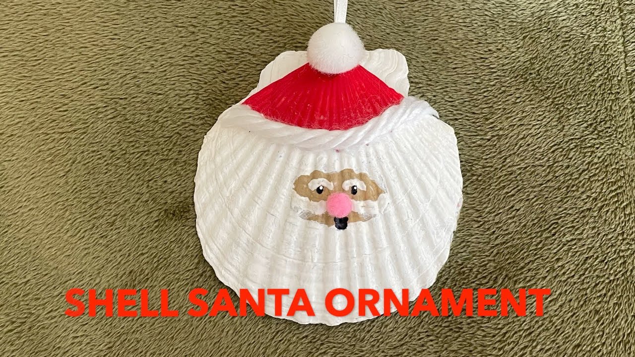 How to Make a Seashell Santa Ornament - YouTube