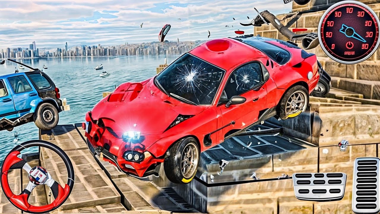 Real Car Crash Simulator 3D|| All Car Crash Simulator! Android #2# ...