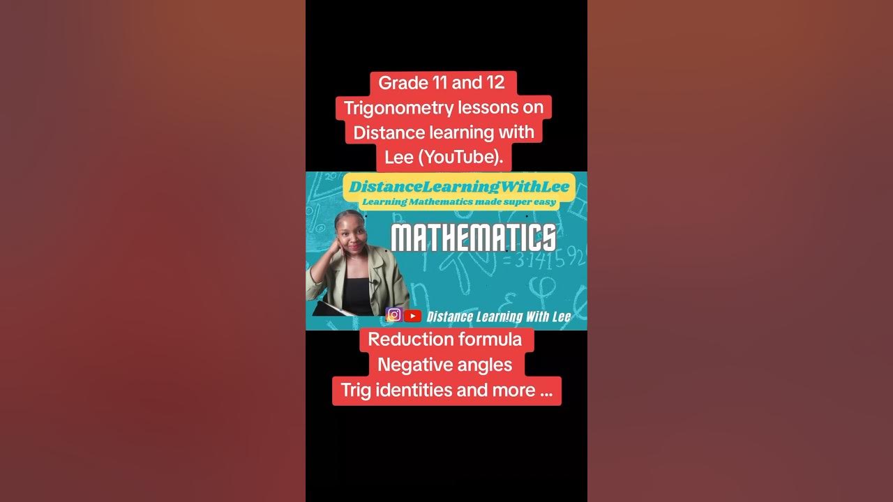 Grade 11 Trigonometry | Reduction formula #trigonometry #reductionformula #grade12maths - YouTube