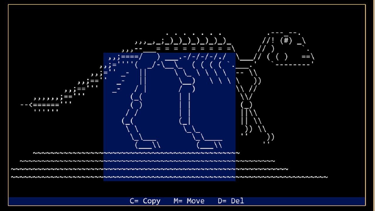 Moving blocks of text ( MS-DOS home made tool ) - YouTube