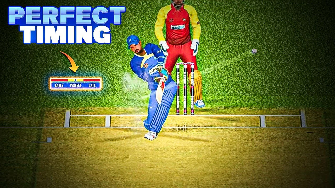 how to make perfect timing on batting timing metre in rc22 new update ...