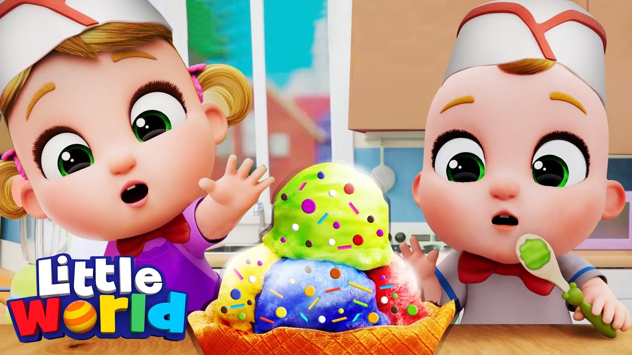 Making Ice Cream | Little World Nursery Rhymes and Educational Songs ...