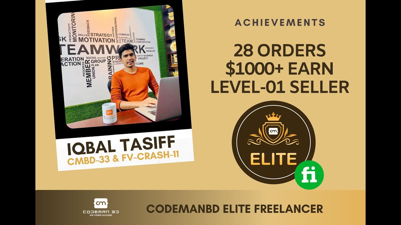 🎬🎬 Iqbal Tasiff (Batch: CMBD-33) - Orders: 25+ - Earning: $1000+ CMBD Elite Member Video Shoot ...
