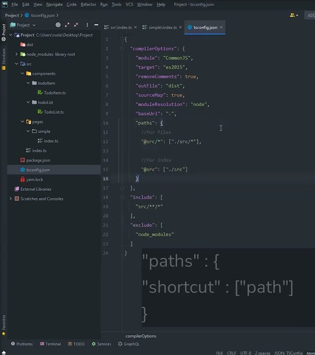 TypeScript simplified import paths #shorts - YouTube