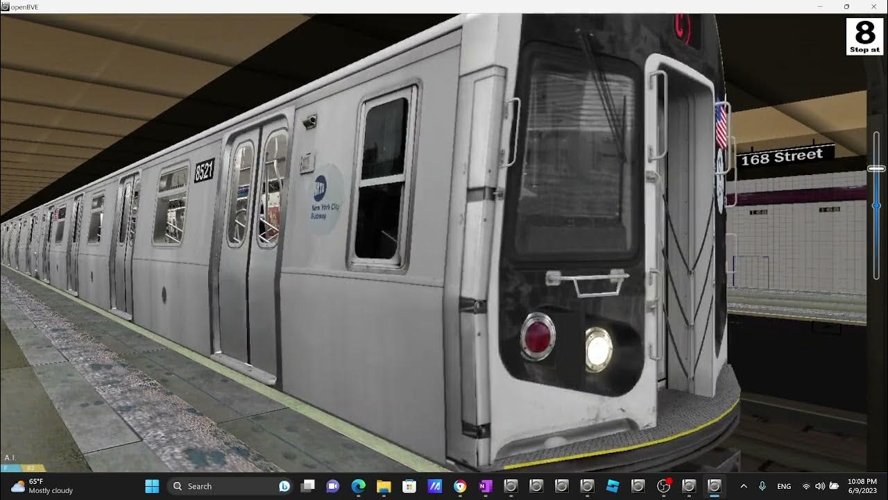 Openbve 3d New 2020 R160A Alstom C Train Arriving & Departing at 168th Street - YouTube
