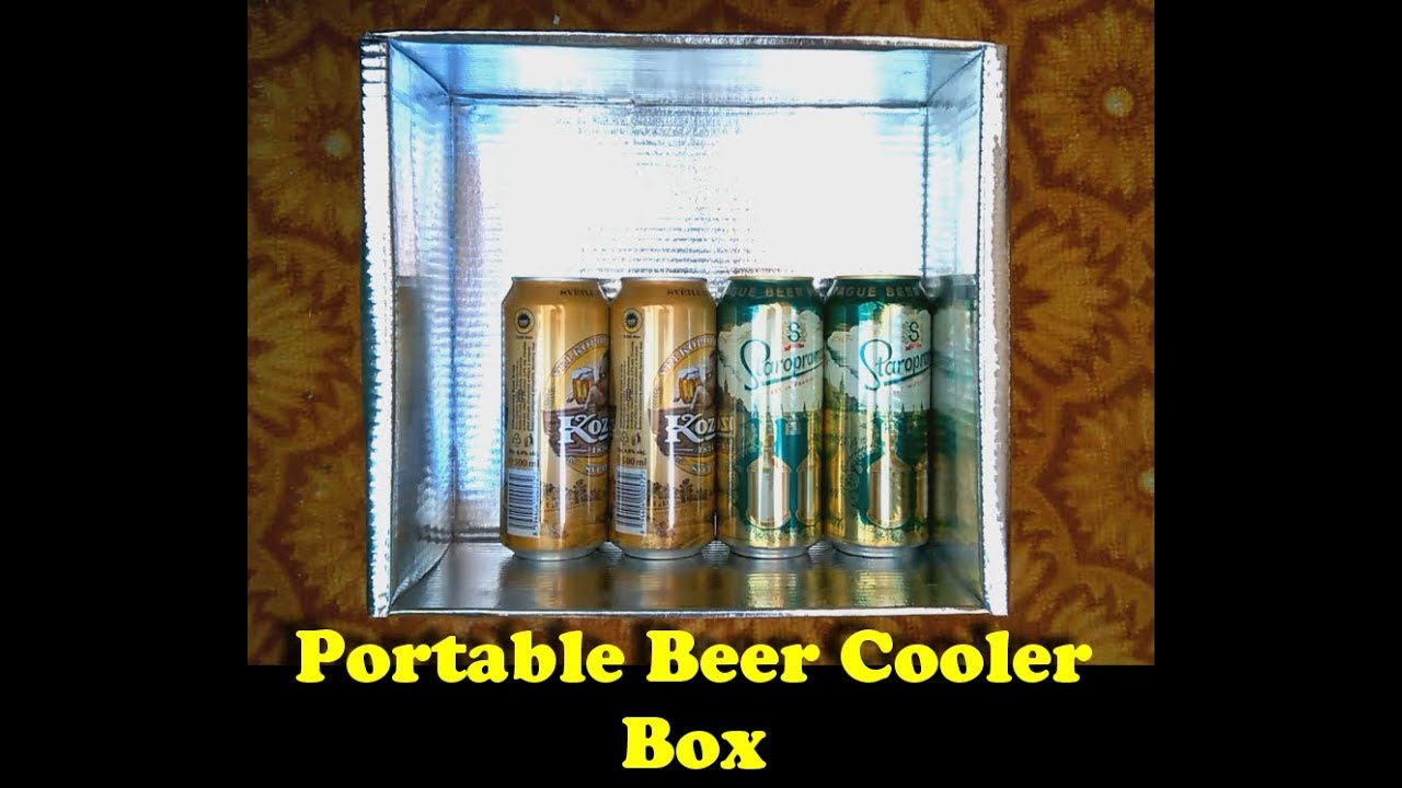 How to make a portable beer cooler box - YouTube
