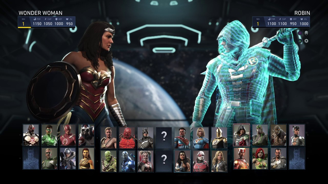 Injustice 2, all menus and select screen ! - YouTube