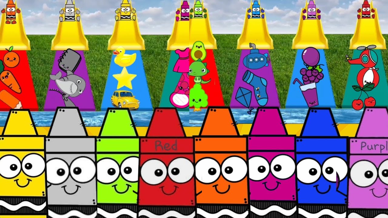 Learn colors with funny objects with Happy brain kids learning ...