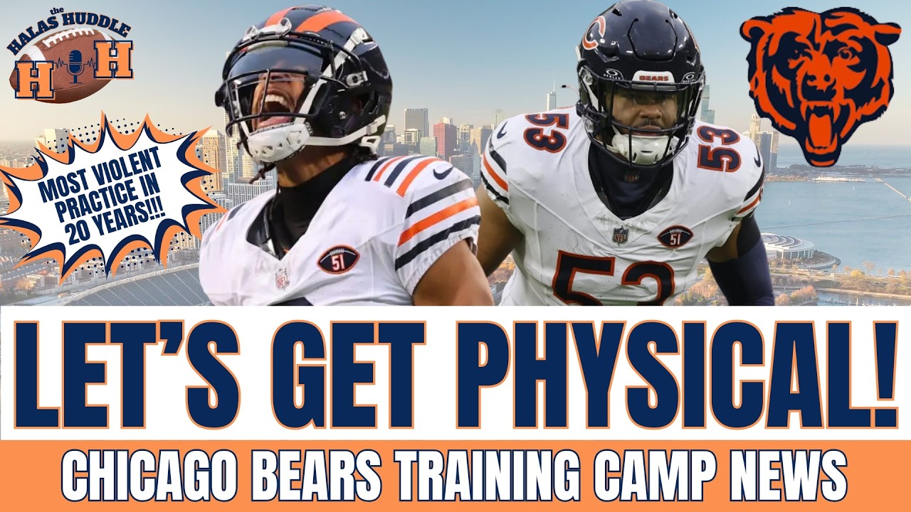 Chicago Bears Training Camp HEATS UP 🔥 Unofficial Depth Chart, Live ...