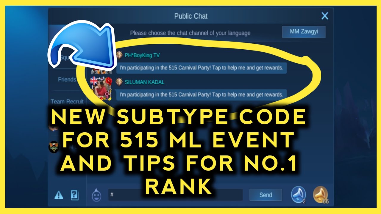 New 515 Event Code For Mobile legends | 515 subtype New Code for ml ...